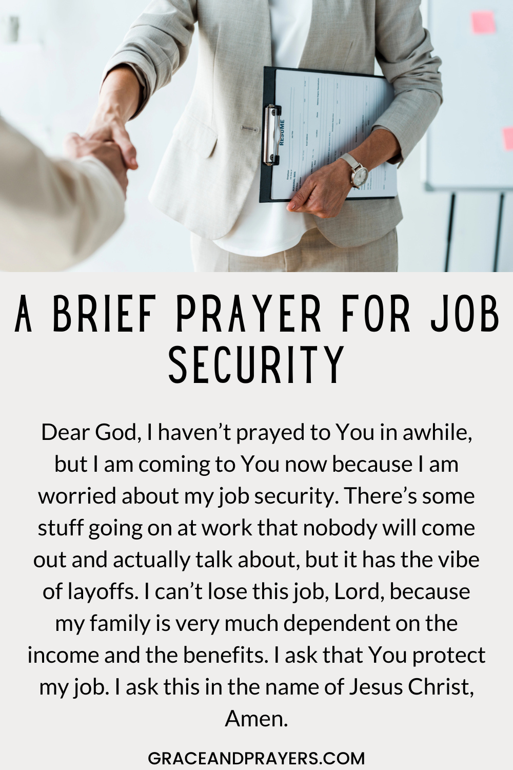 6 Grateful Prayers For Job Security - Grace and Prayers
