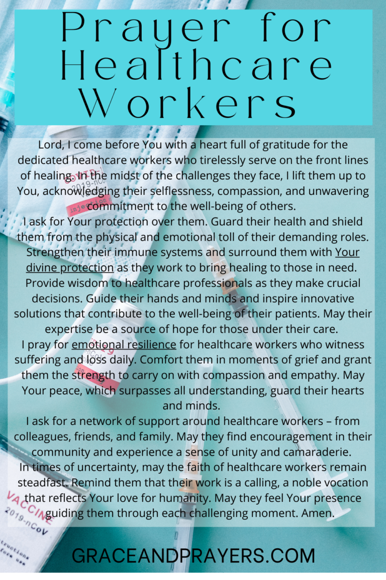 5 Tender Prayers for Doctors and Nurses - Grace and Prayers