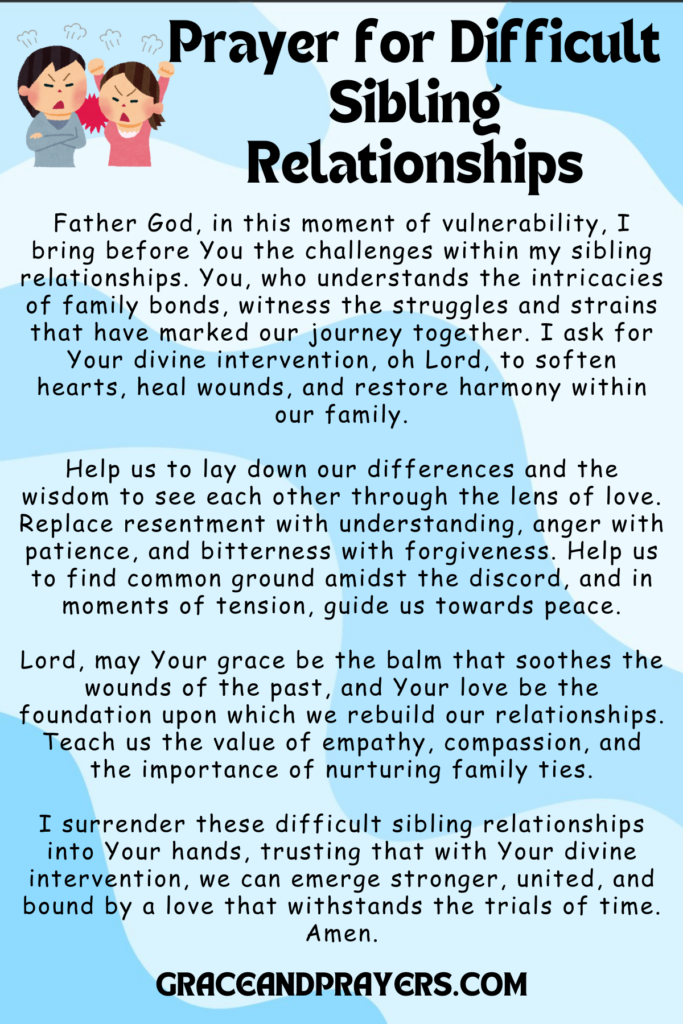 6 Thoughtful Prayers for Sibling Relationships - Grace and Prayers