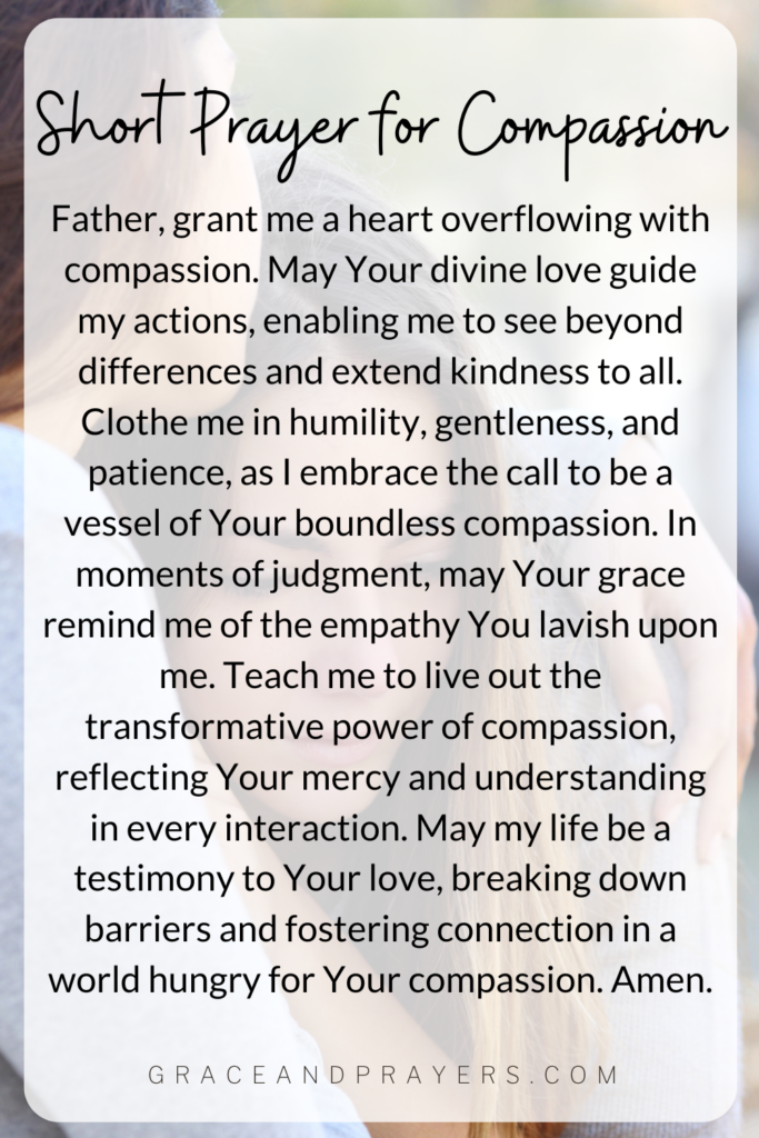 9 Gracious Prayers for Compassion - Grace and Prayers