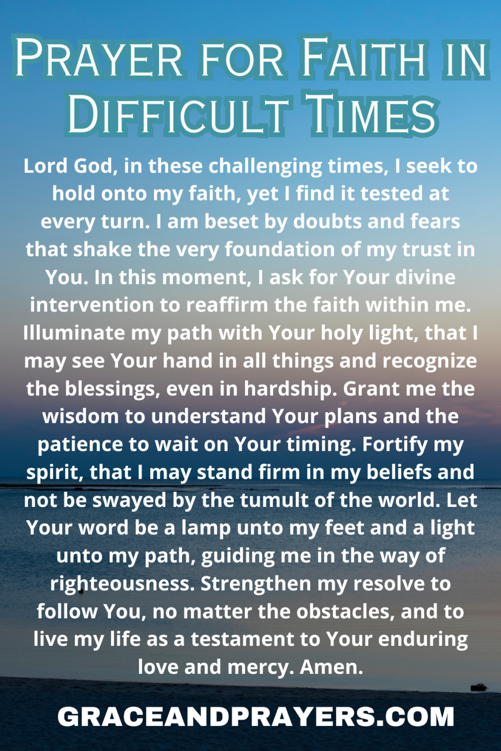 14 Uplifting Prayers For Distress - Grace and Prayers