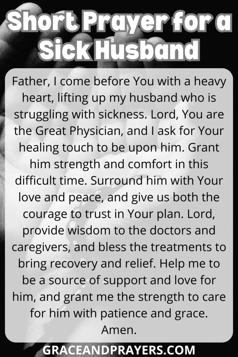 5 Healing Prayers for a Sick Husband - Grace and Prayers