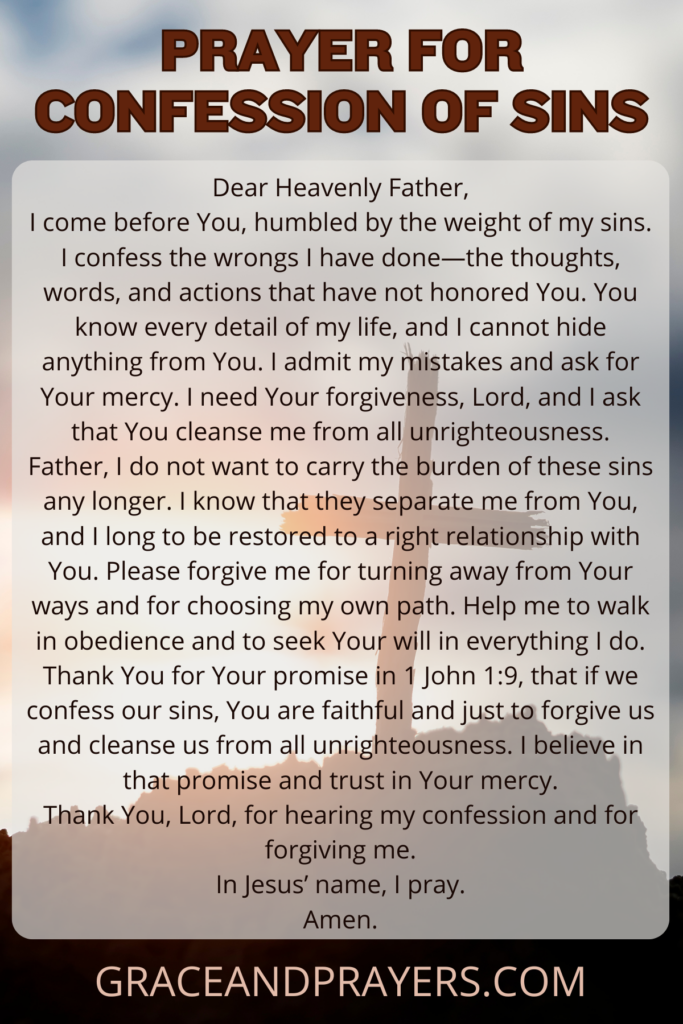 10 Guiding Prayers For Repentance, Forgiveness, and Renewal - Grace and Prayers