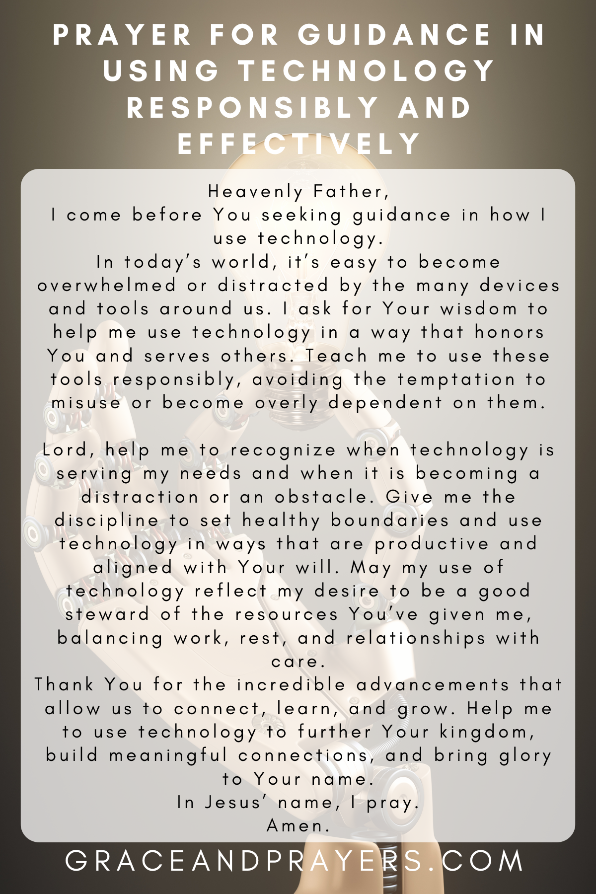 10 Guiding Prayers For Technology - Grace and Prayers