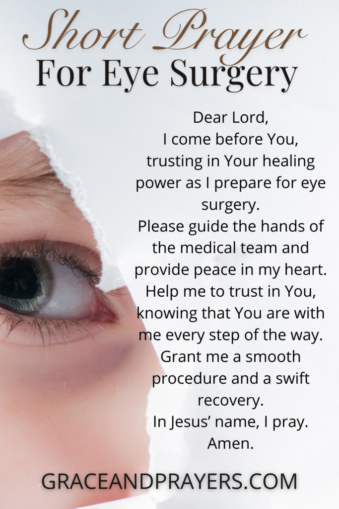11 Comprehensive Prayers For Eye Surgery - Grace and Prayers