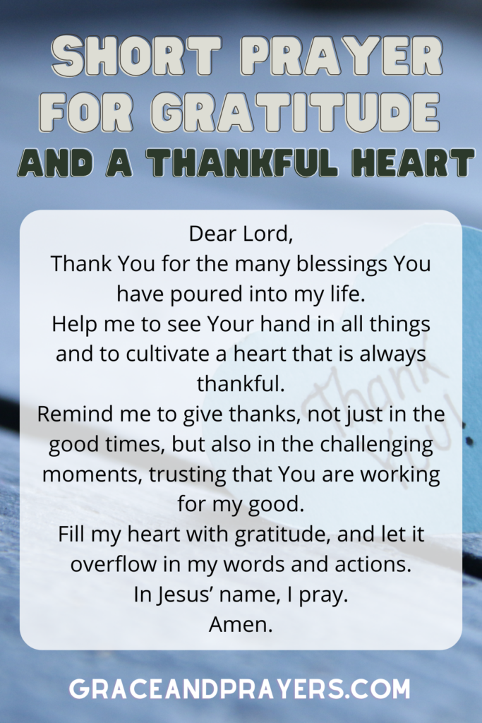16 Sincere Prayers For Gratitude and a Thankful Heart - Grace and Prayers