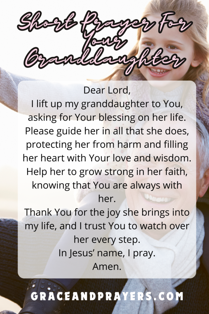 15 Blessings And Prayers For Your Granddaughter - Grace and Prayers