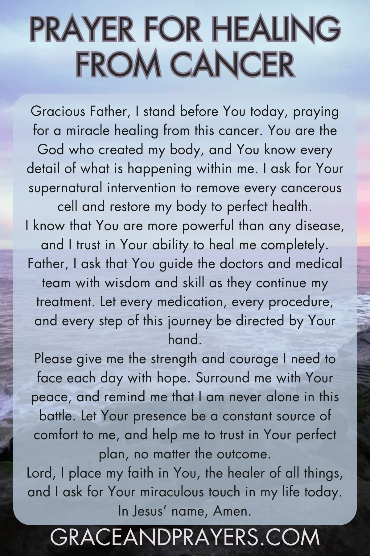 11 Powerful Prayers For A Miracle Healing - Grace and Prayers