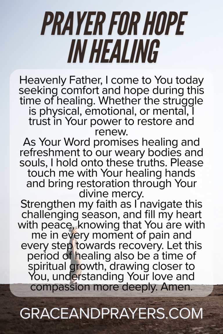 6 Prayers For Hope - Grace and Prayers