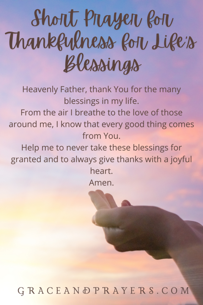 11 Thankful Prayers For Life’s Blessing - Grace and Prayers