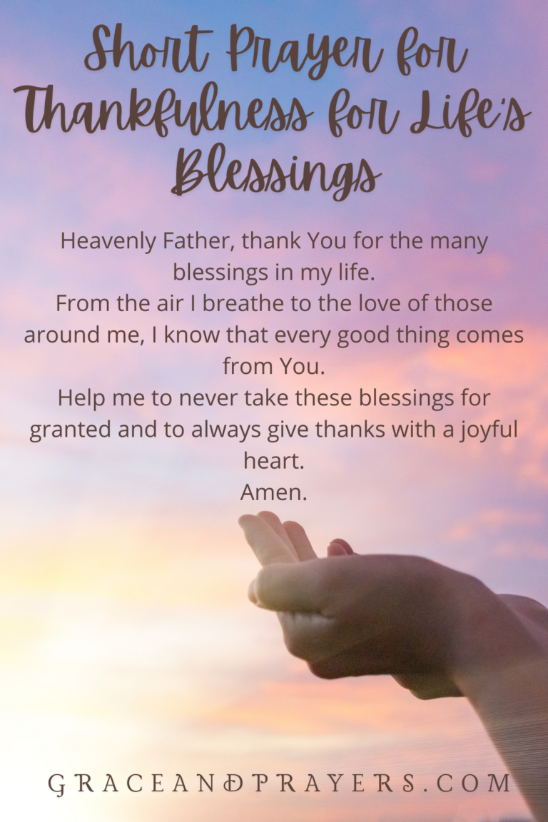 11 Thankful Prayers For Life’s Blessing - Grace and Prayers