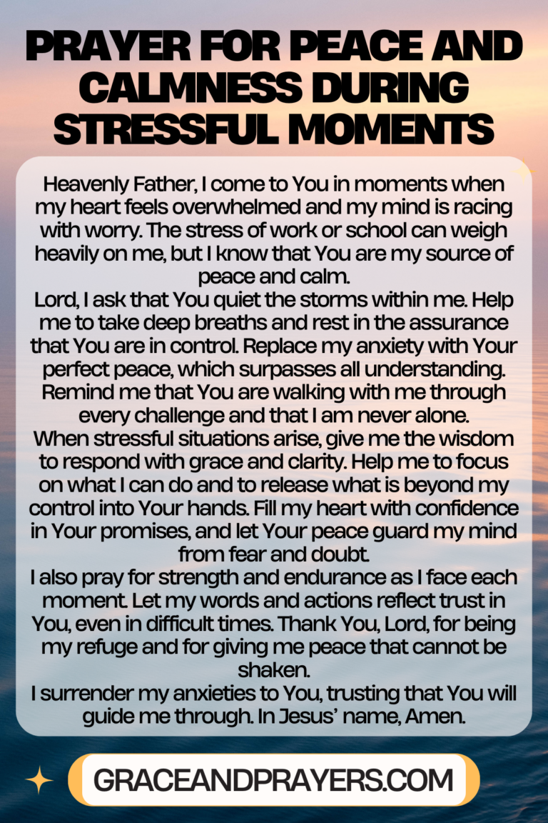 9 Prayers For Managing Anxiety At Work Or School - Grace and Prayers