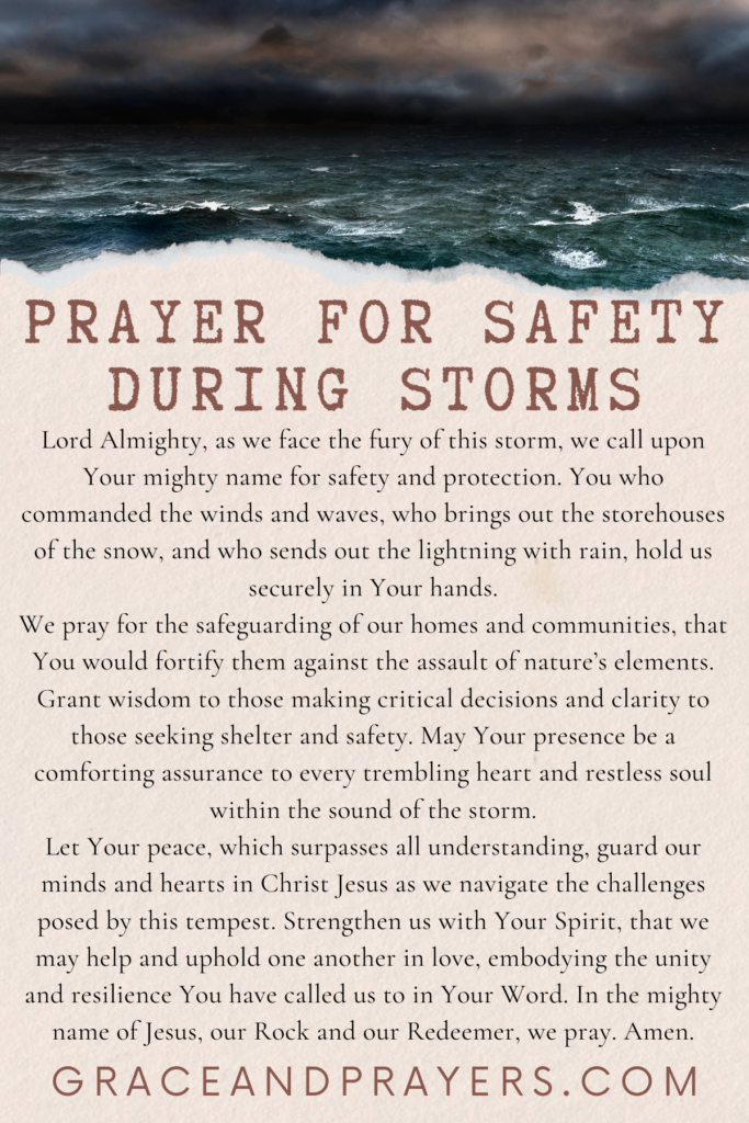10 Strong Prayers For Safety During Storms - Grace and Prayers
