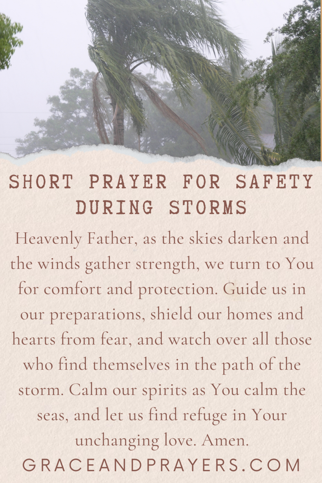 10 Strong Prayers For Safety During Storms - Grace and Prayers