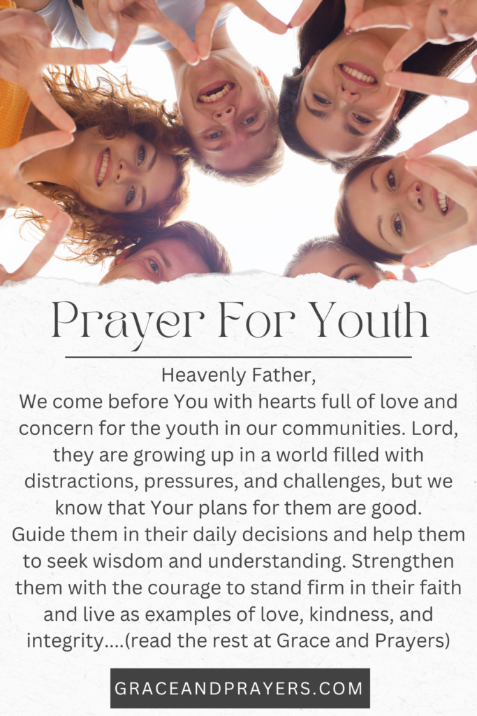 10 Tender Prayers For Youth - Grace and Prayers