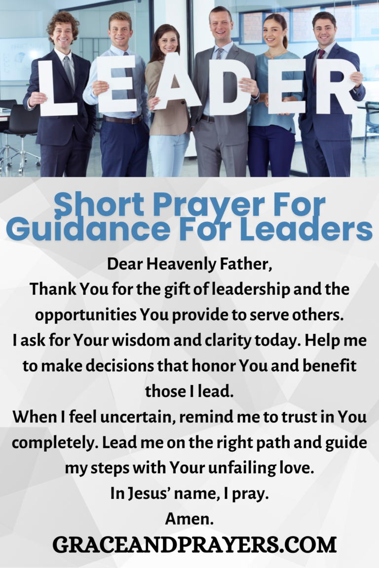 8 Devoted Prayers For Guidance For Leaders - Grace and Prayers