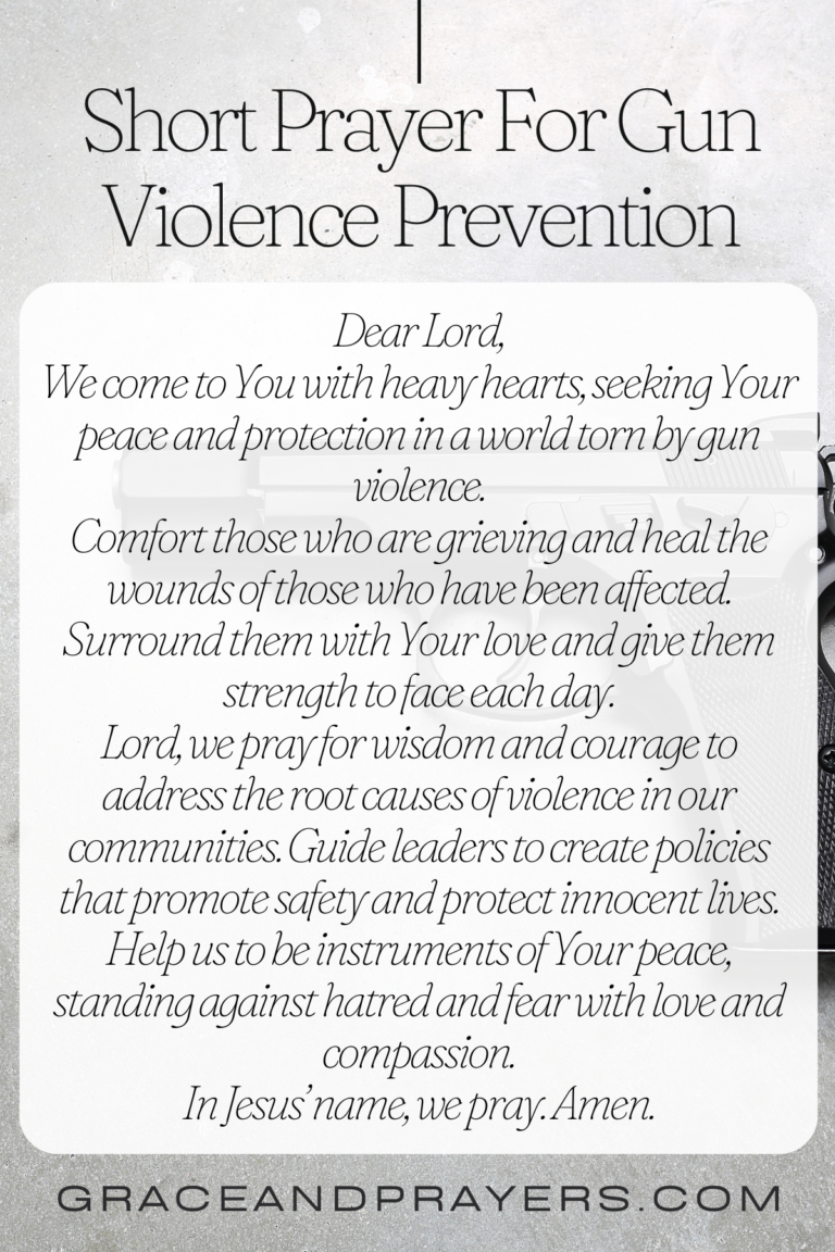 10 Bold Prayers For Gun Violence Prevention - Grace and Prayers