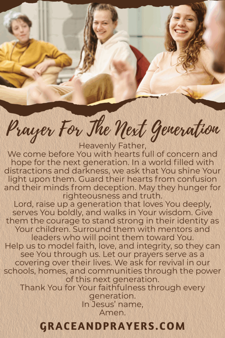 8 Honest Prayers For The Next Generation - Grace and Prayers