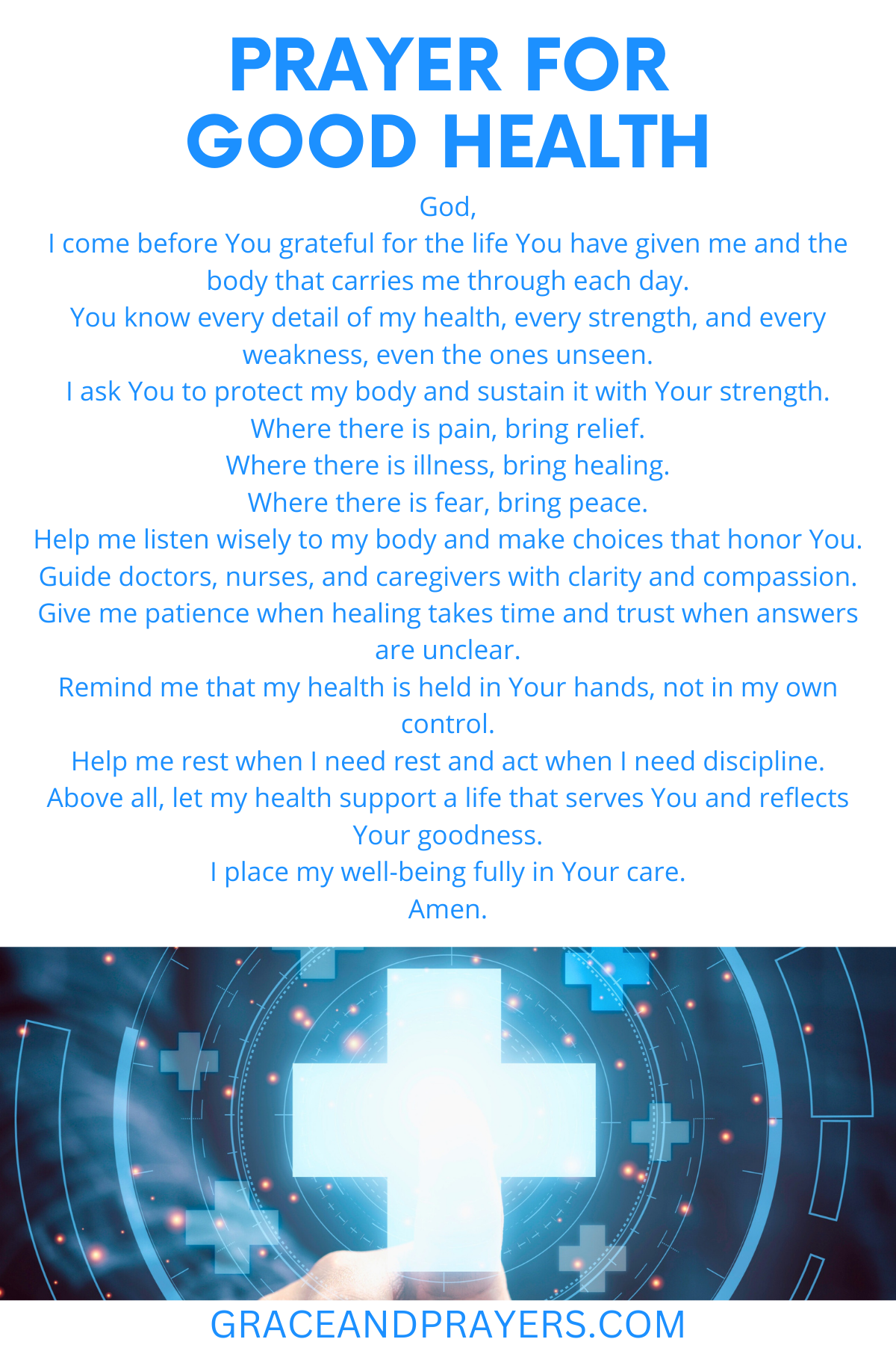 10 Prayers For Good Health - Grace and Prayers